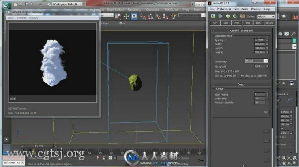 《3dsmax中FumeFX气态流体优化视频教程》CG Cookie Exclusive FumeFX Hires Simulation Optimization